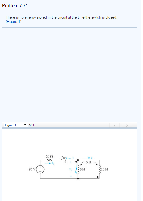 Solved ?There is no energy stored in the circuit at the time | Chegg.com