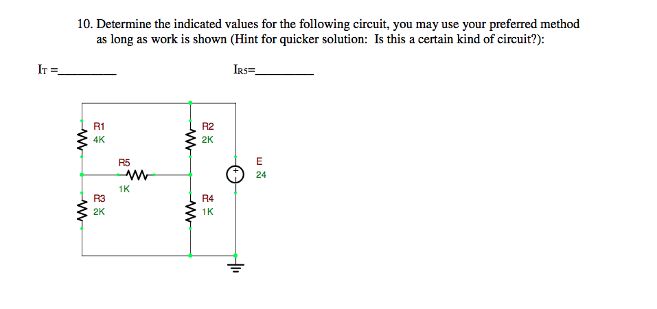 10. Determine the indicated values for the following | Chegg.com