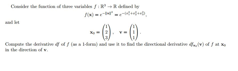 Solved Consider the function of three variables f: R^3 | Chegg.com