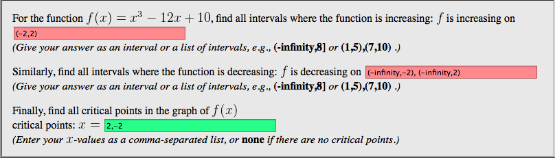 Solved For the function f(x) = x3 - 12x + 10, find all | Chegg.com