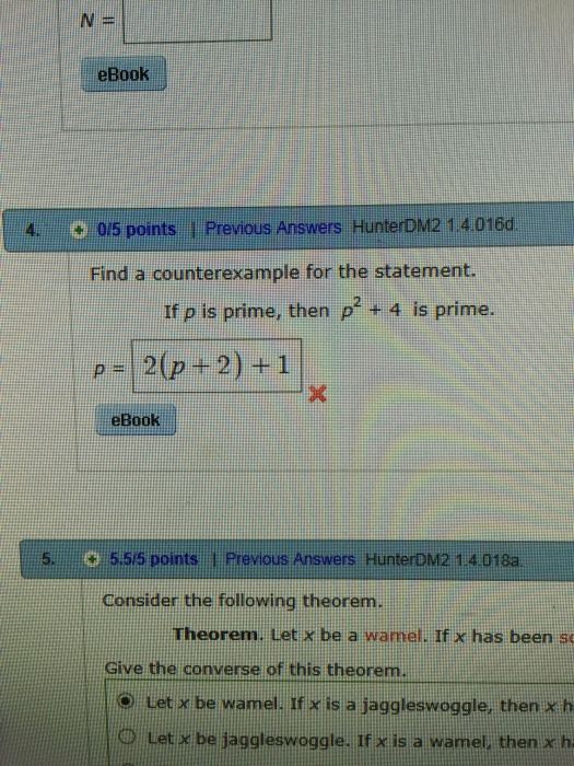 Solved Find a counterexample for the statement. If p is | Chegg.com