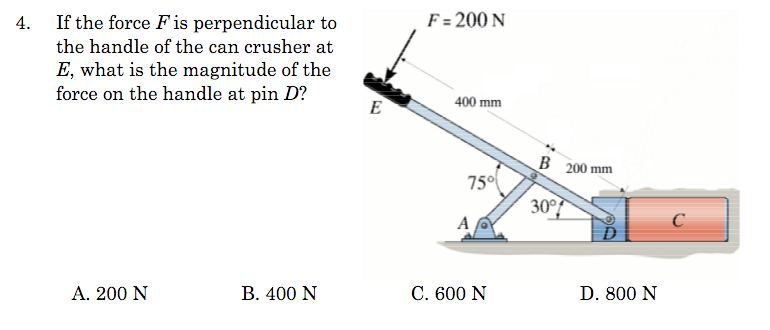 Solved If the force F is perpendicular to the handle of the | Chegg.com