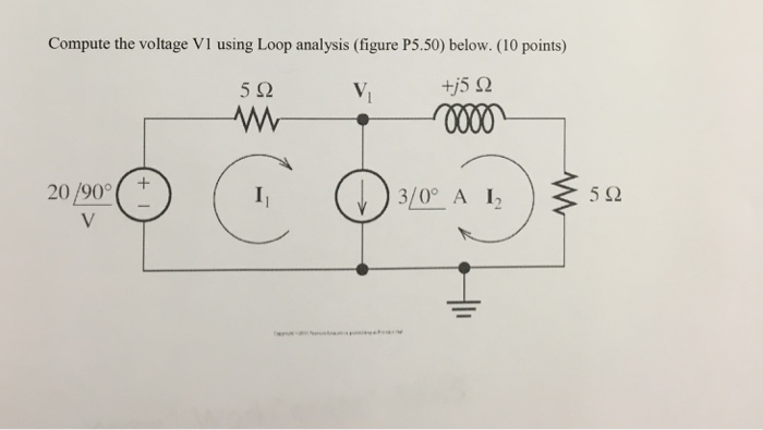 Solved Compute the voltage VI using Loop analysis (figure | Chegg.com