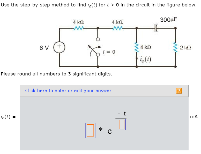 Solved Use the step-by-step method to find I_o (t) for t > 0 | Chegg.com