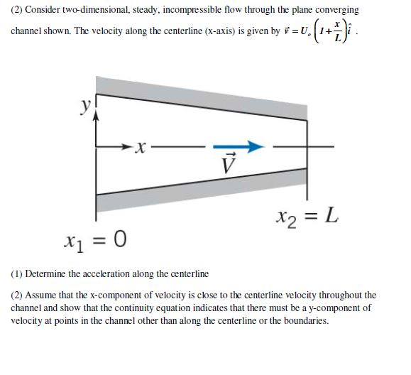 Solved Consider two-dimensional, steady, incompressible flow | Chegg.com Solved Consider two-dimensional, steady, incompressible flow | Chegg.com
