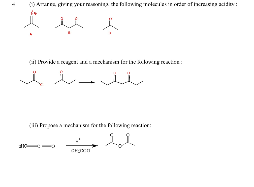Solved I Arrange Giving Your Reasoning The Following