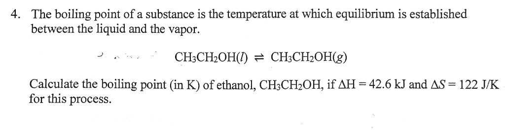 Solved The boiling point of a substance is the temperature | Chegg.com