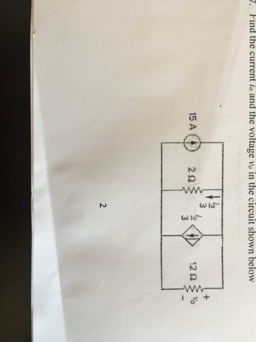 Solved Find the current i_o and the voltage v_o in the | Chegg.com