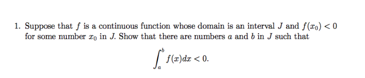 Solved 1. Suppose that f is a continuous function whose | Chegg.com