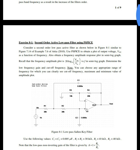 Solved pass band frequency as a result in the increase of | Chegg.com