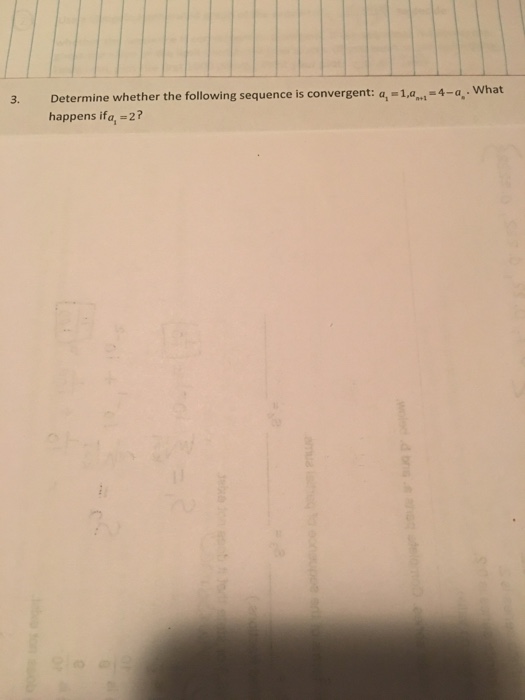 Solved Determine whether the following sequence is | Chegg.com Solved Determine whether the following sequence is | Chegg.com