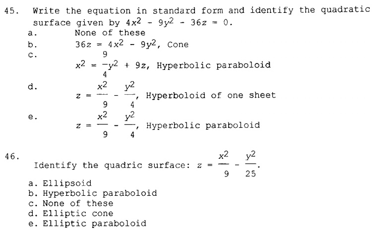 Solved 45. Write the equation in standard form and identify | Chegg.com