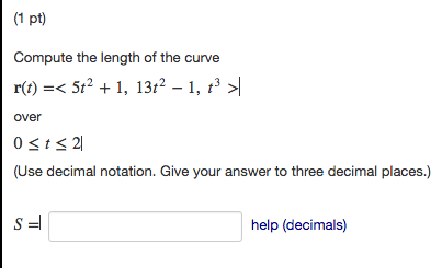 Solved Compute the length of the curve r(t)
