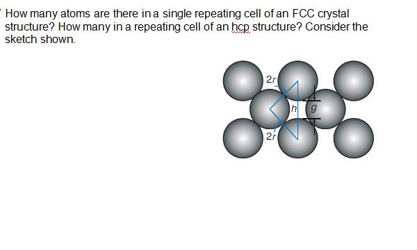 Solved How many atoms are there in a single repeating cell | Chegg.com