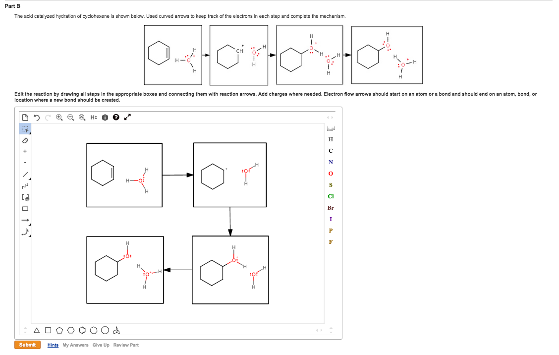 Solved The acid catalyzed hydration of cyclohexene is shown | Chegg.com
