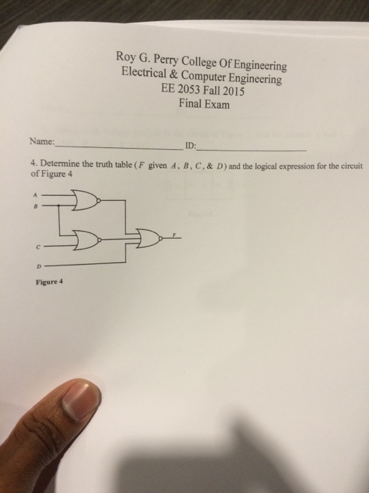Solved Determine the truth table (F given A, B, C.& D) and | Chegg.com