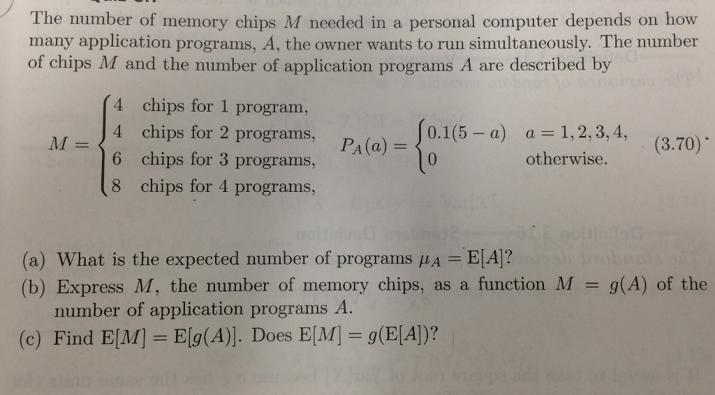 Solved The number of memory chips M needed in a personal | Chegg.com