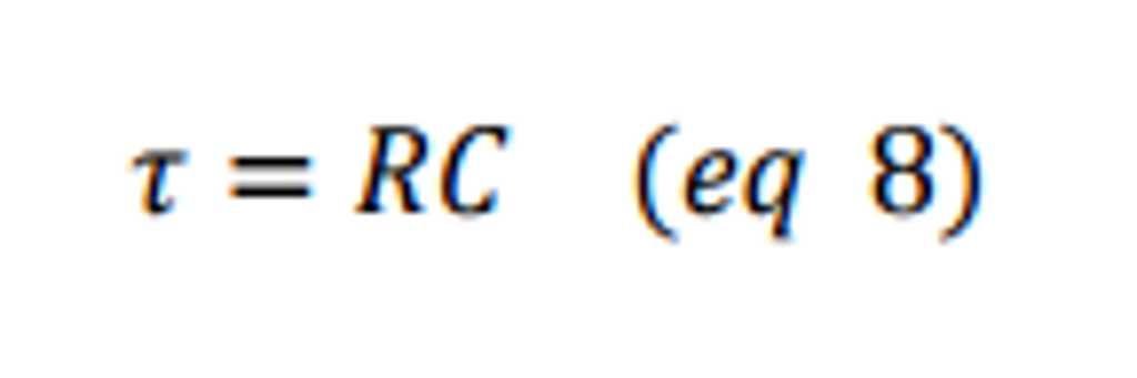 Tau = RC (eq 8) Determine an expression for the | Chegg.com