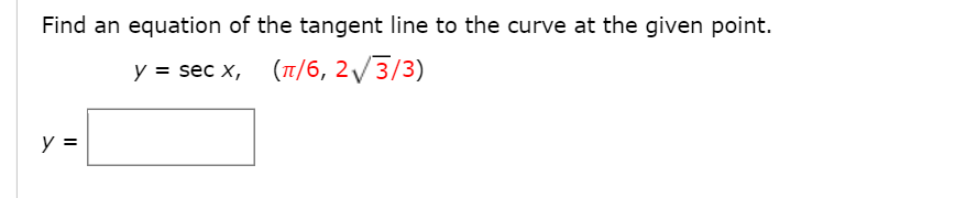 Solved Find an equation of the tangent line to the curve at | Chegg.com
