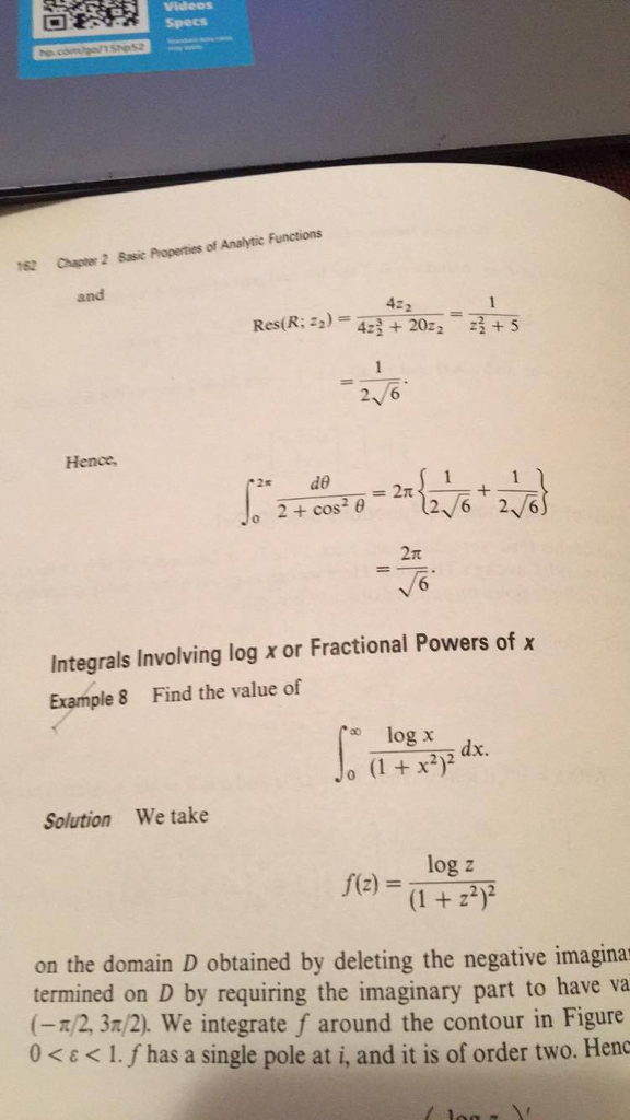 Solved 2.6 The Residue Theorem and Its Application to the | Chegg.com