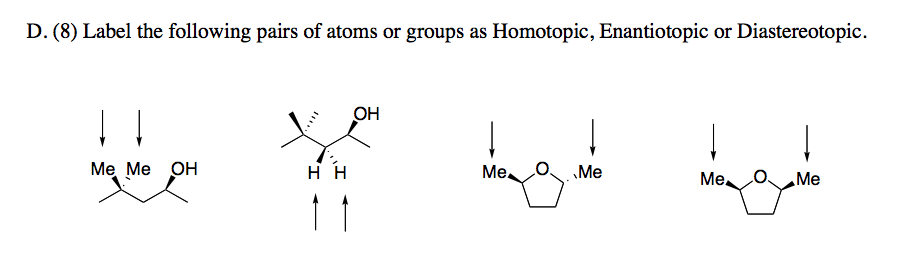 Solved Label the following pairs of atoms or groups as | Chegg.com
