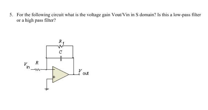Solved For the following circuit what is the voltage gain | Chegg.com