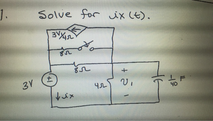 Solved Solve for ix(t). | Chegg.com Solved Solve for ix(t). | Chegg.com