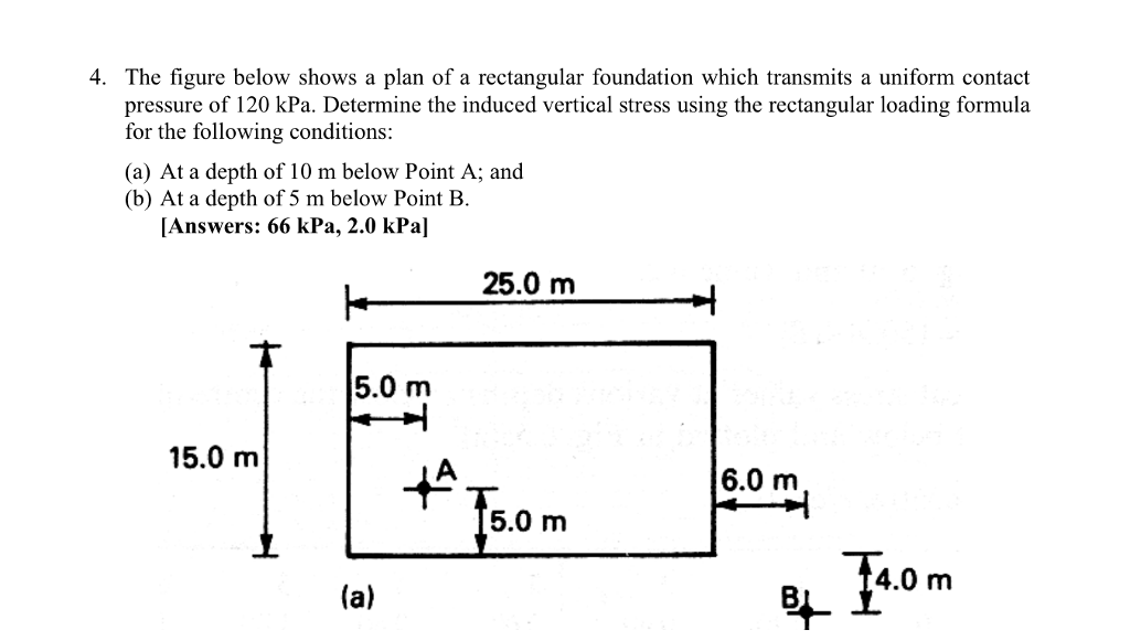 Solved 4. The figure below shows a plan of a rectangular | Chegg.com