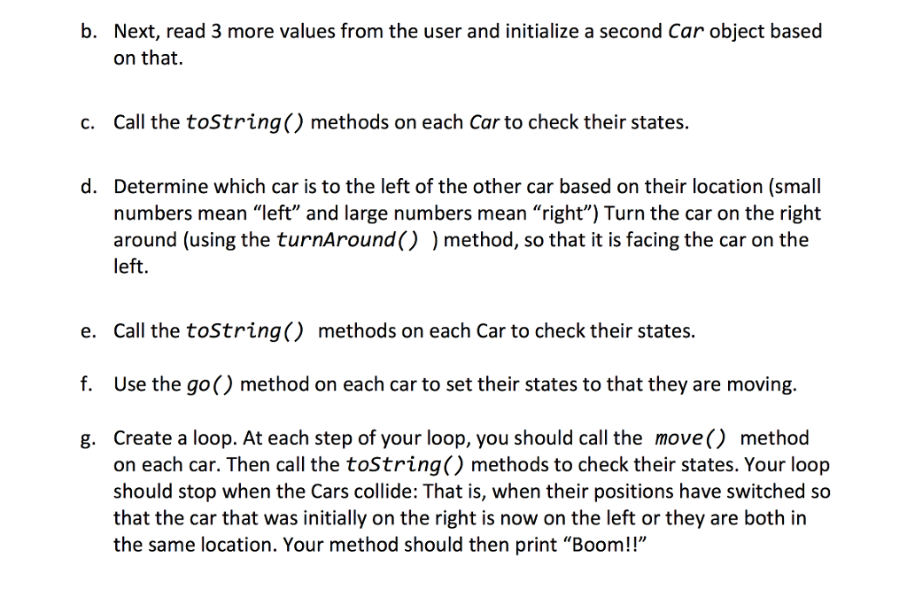Solved Part 1 You Will Create Two Classes Car And Racelane 0070