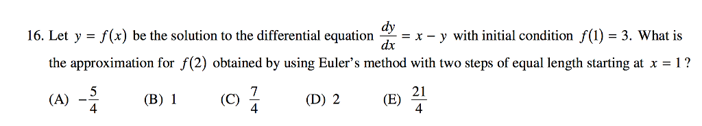 Solved Let y = f(x) be the solution to the differential | Chegg.com