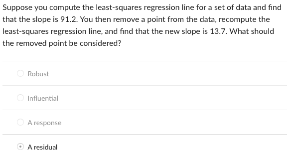 Solved Suppose you compute the least-squares regression line | Chegg.com