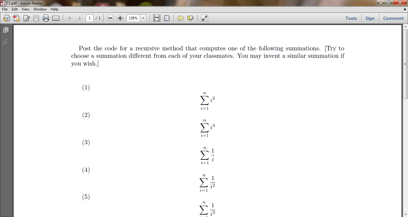 Solved Post the code for a recursive method that computes | Chegg.com Solved Post the code for a recursive method that computes | Chegg.com