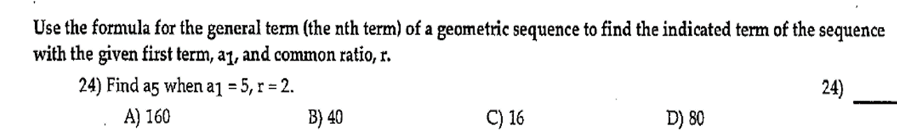 Solved Use the formula for the general term (the nth term) | Chegg.com