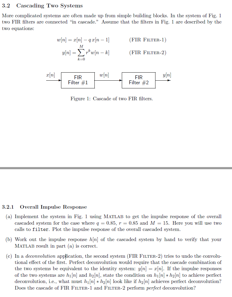 Solved 3.2 Cascading Two Systems More complicated systems | Chegg.com
