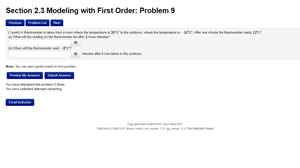 Solved Section 2 3 Modeling With First Order Problem 9
