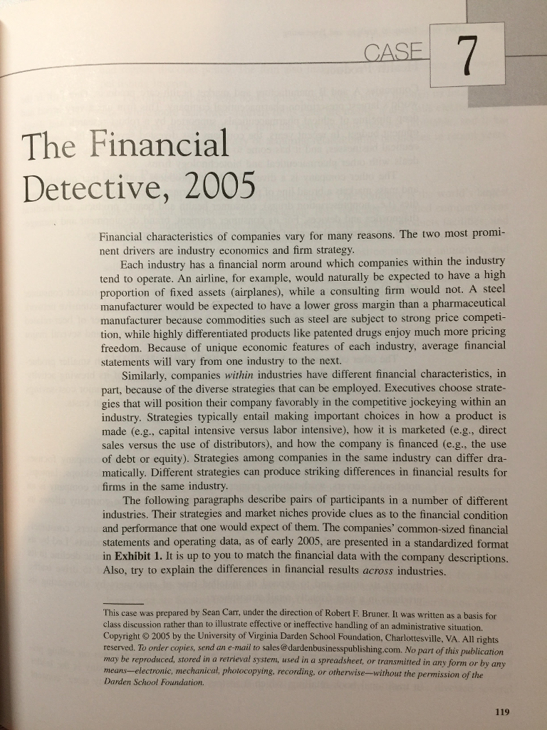 Solved CAS The Financial Detective, 2005 Financial | Chegg.com