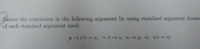 Solved erive the conclusion in the following argument by | Chegg.com