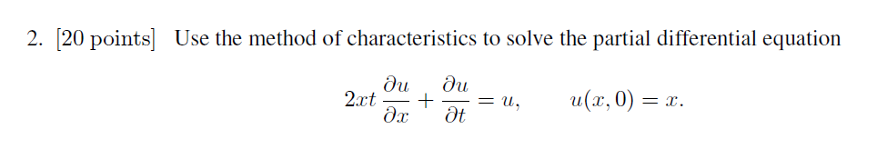 Solved Use the method of characteristics to solve the | Chegg.com