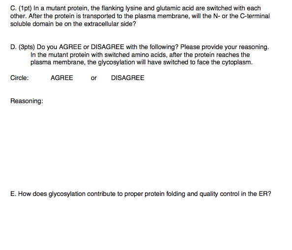 Solved 6. A single-pass transmembrane protein is destined to | Chegg.com