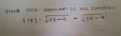 Solved Find the domain of the function f(x) = Squareroot 2x | Chegg.com