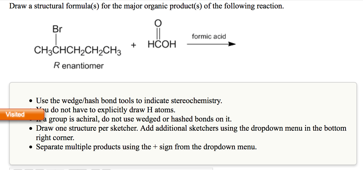 Solved Draw a structural formula(s) for the major organic | Chegg.com