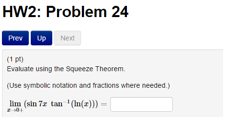 Solved Evaluate using the Squeeze Theorem. (Use symbolic | Chegg.com