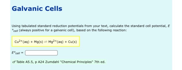 Solved Using tabulated standard reduction potentials from | Chegg.com