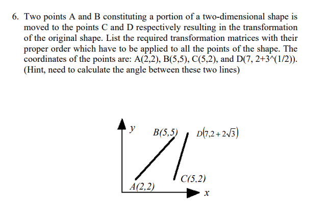 Solved 6. Two points A and B constituting a portion of a | Chegg.com