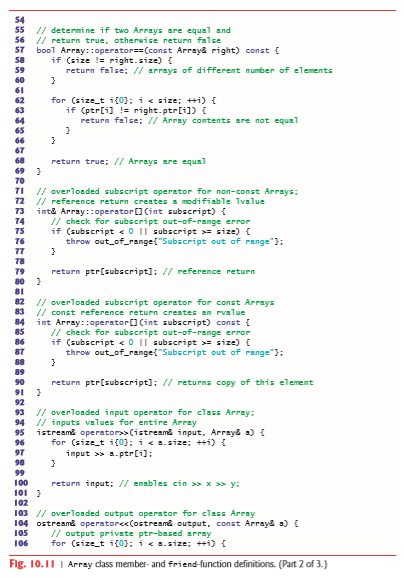Reimplement Class Array From Figs 1010—1011 Of The