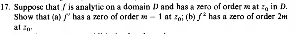 Solved COMPLEX ANALYSIS/VARIABLES. PLEASE GIVE A PROOF for | Chegg.com