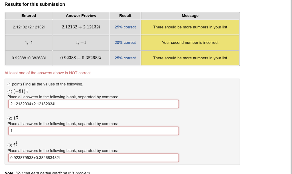 Solved Results for this submission Entered Answer Preview | Chegg.com