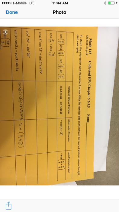 Solved Match the expression with the correct formula. Write | Chegg.com
