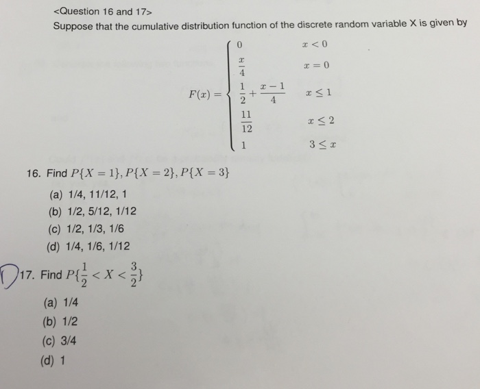 Solved Suppose that the cumulative distribution function of | Chegg.com