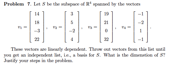 Solved Problem 4. In each part, determine if the given | Chegg.com